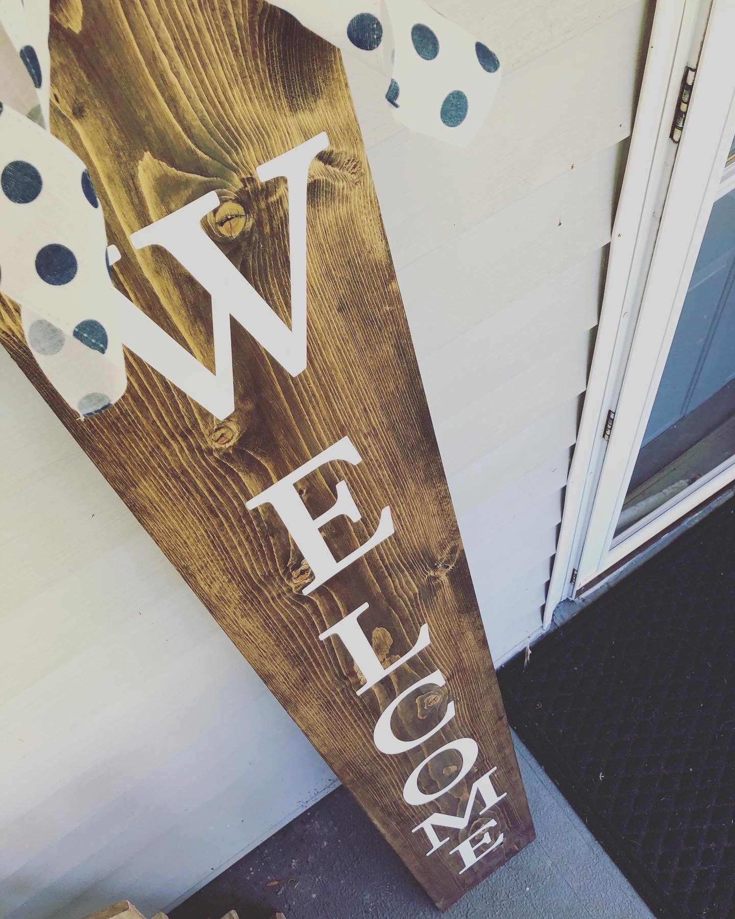 Welcome Sign, Stained Welcome Sign, Porch Sign, Porch Welcome Sign ...