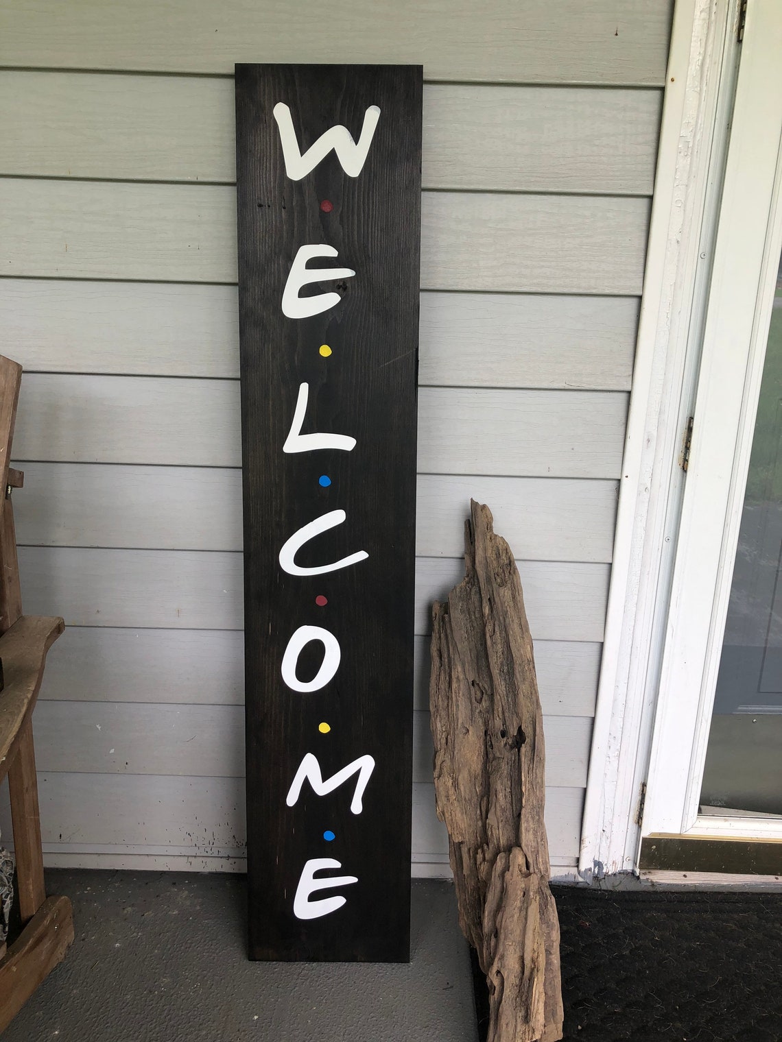Friends Welcome Sign Stained Welcome Sign Porch Sign Front - Etsy