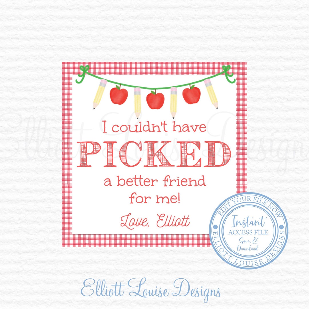 EDITABLE End of School Favor Tag, End of School Gift Tag, Apple School ...