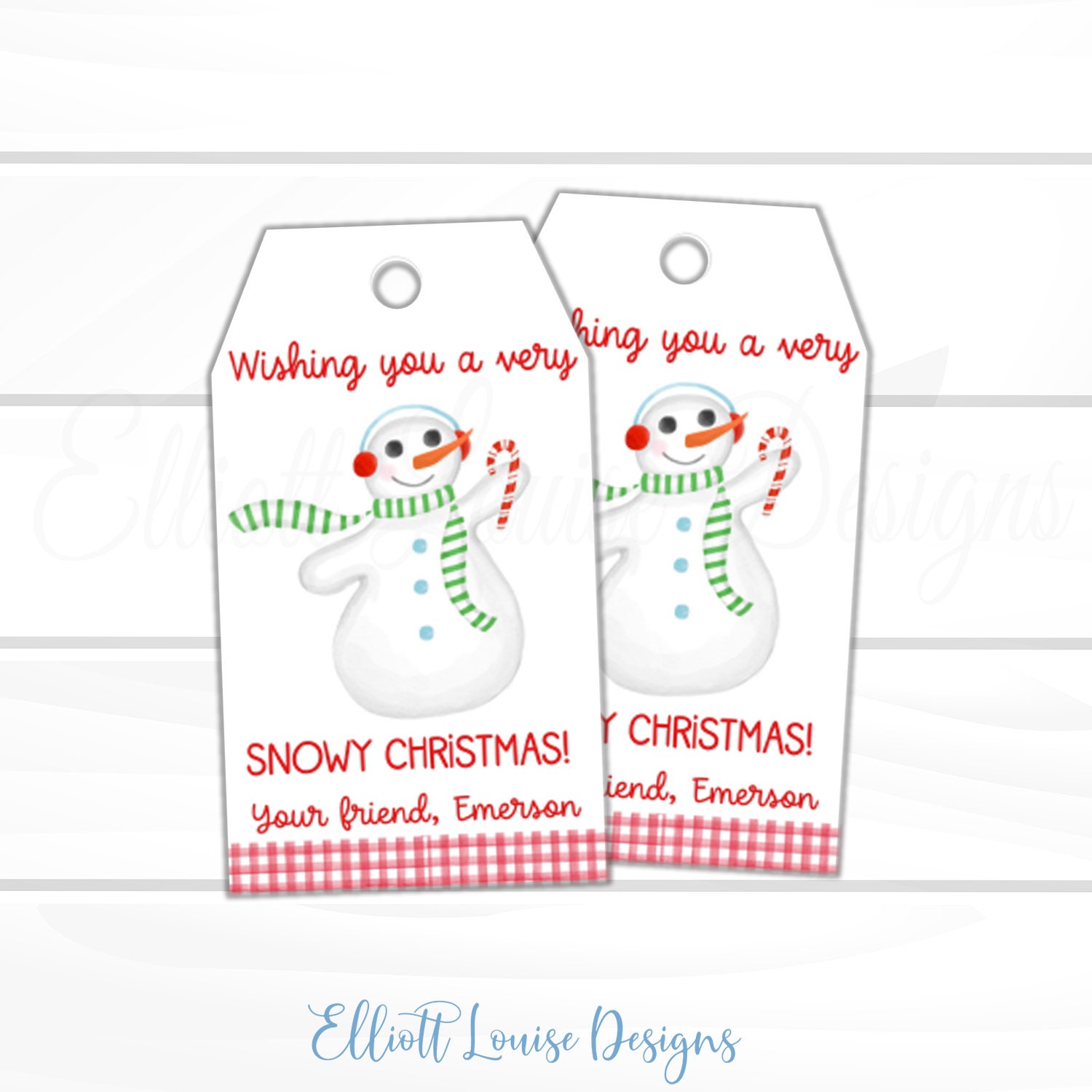 EDITABLE Christmas Favor Tag Christmas Snowman Tag Holiday - Etsy