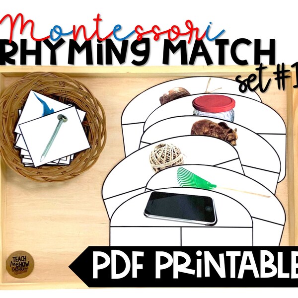 Rhyming Picture Cards - Etsy