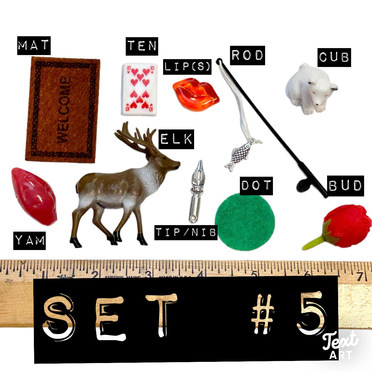 Montessori CVC Language Object Sets, Pink Series Miniatures, 10 Objects ...