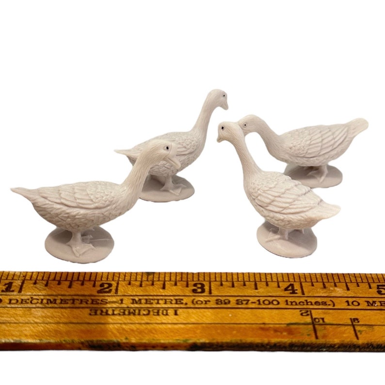 GOOSE Miniature Figurine, Mini Farm Animal Figure, Letter G, Montessori ...