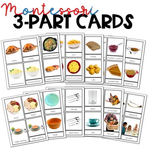 THANKSGIVING, Harvest Feast, Fall, Autumn, Montessori Style 3 Part ...