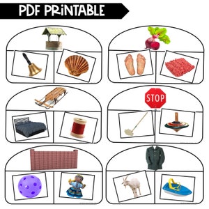 PRINTABLE Rhyming Match Mats & Picture Cards, Set 2, DIGITAL DOWNLOAD ...