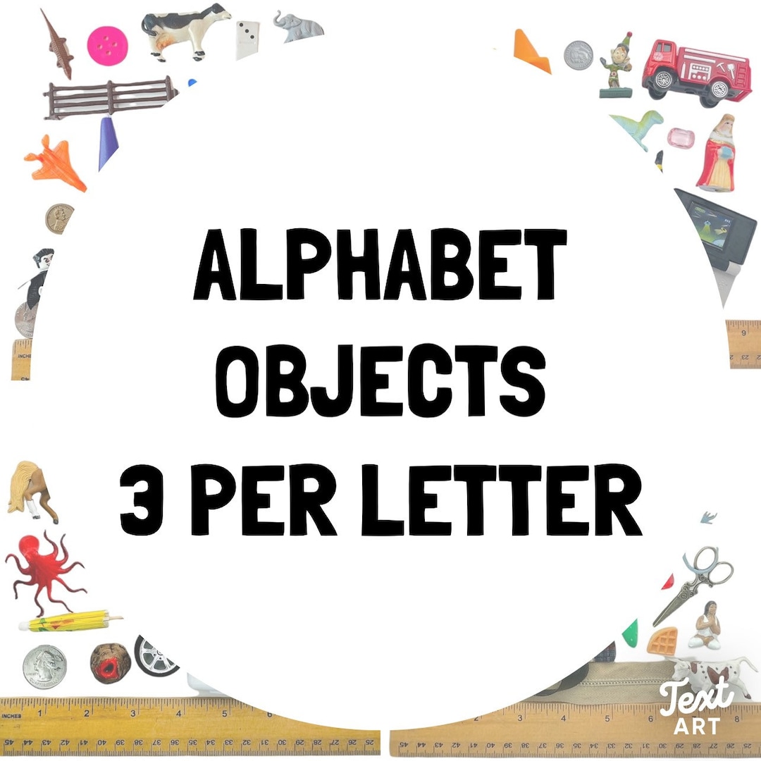 Alphabet OBJECTS 3 per Letter, 78 Montessori Language Objects, Alphabet ...