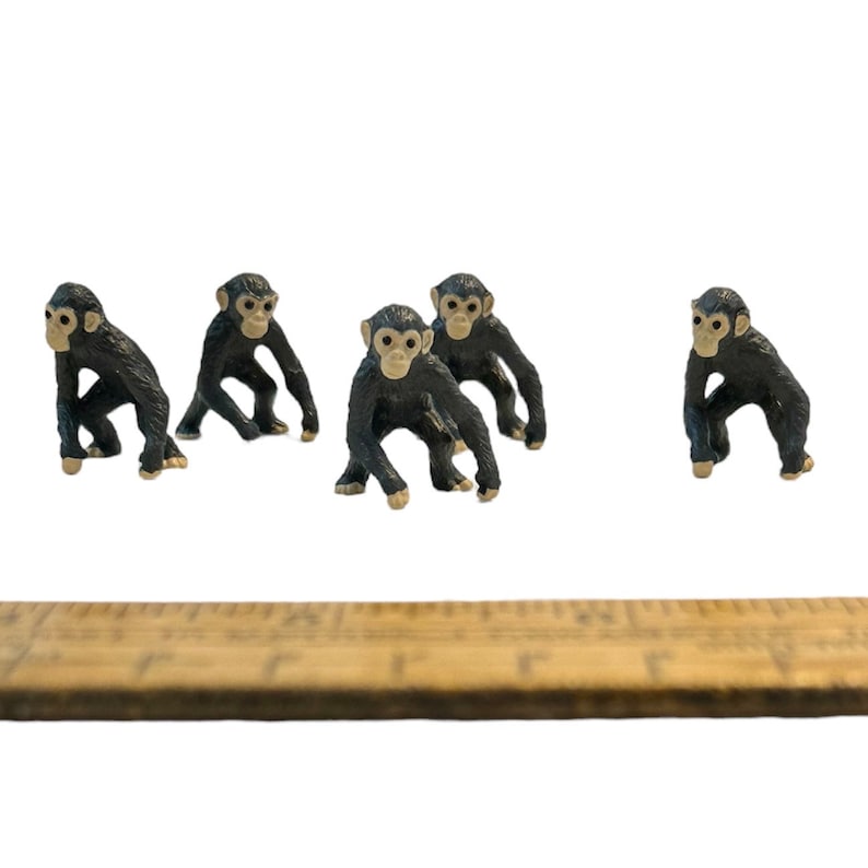 MONKEY Miniature, Tiny Chimpanzee Figurine, Chimp, Phonetic Words ...