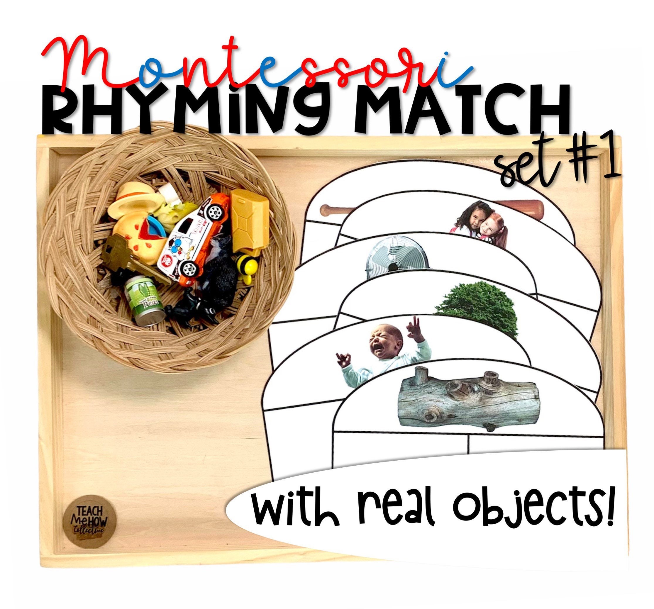 Rhyming Match Mats & REAL Objects Set 1 Learning Activity - Etsy