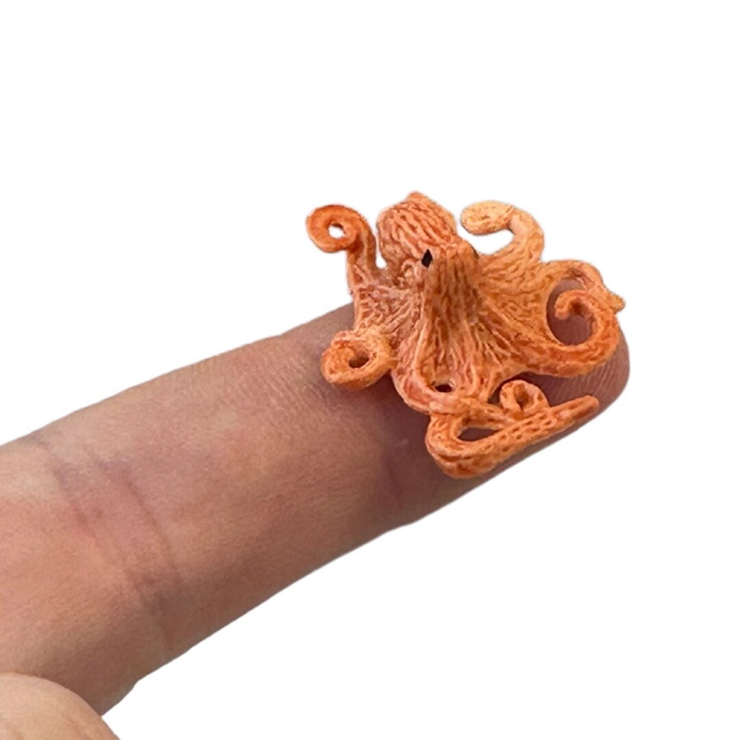 OCTOPUS Miniature, Sea Animal Figurine, Letter O, Montessori Language ...