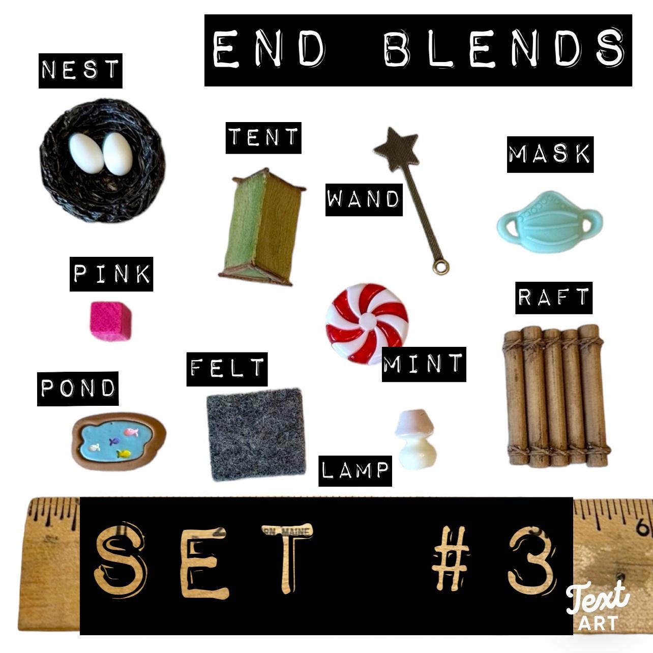 Montessori Phonetic Language Object Sets, Blue Series Miniatures, 10 ...