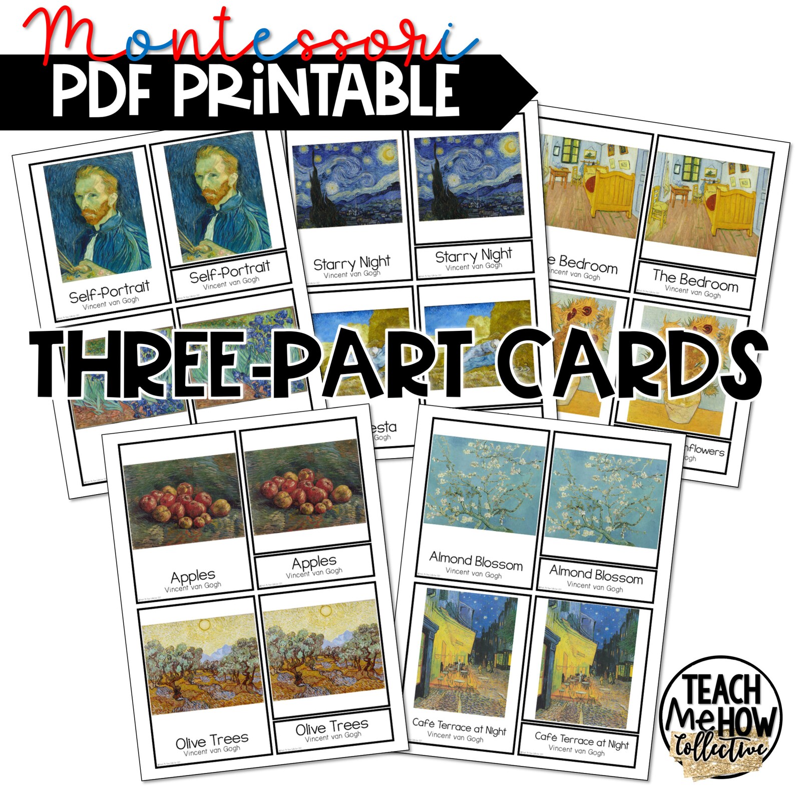 Fine Art Picture Cards & Posters: Vincent Van Gogh Montessori - Etsy