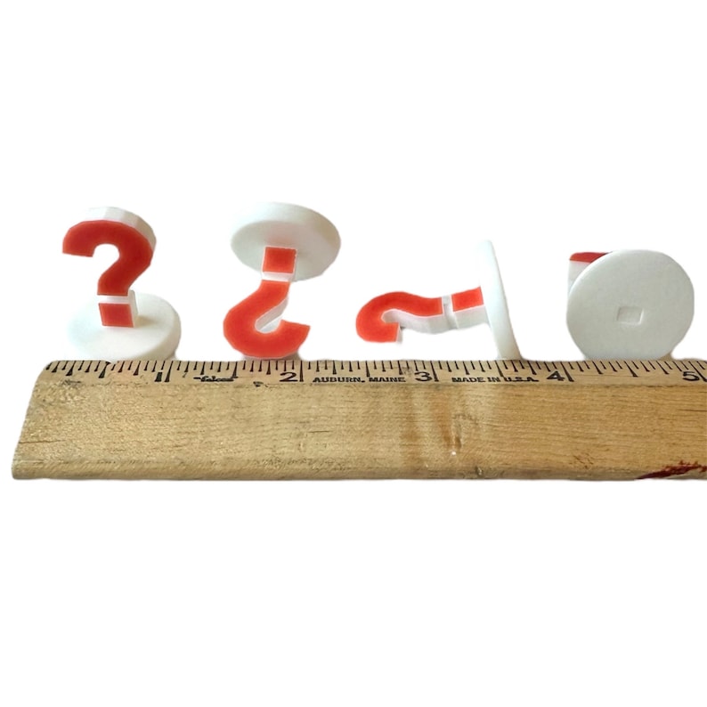 QUESTION MARK Miniature, 3D Printed Question Token, Letter Q ...