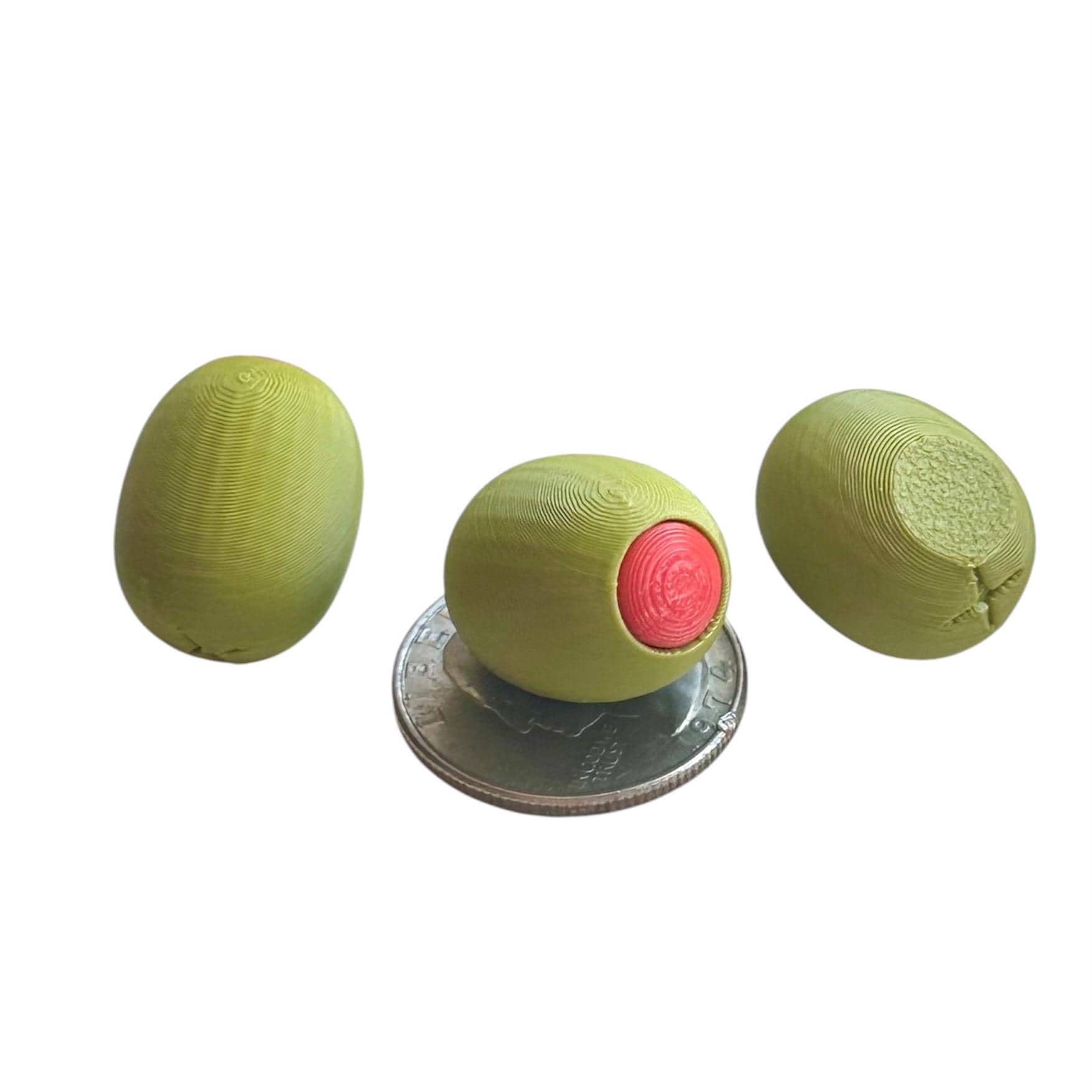 OLIVE 3D Print, Real Life Size Fake Olive, Plastic Pimento Olives ...