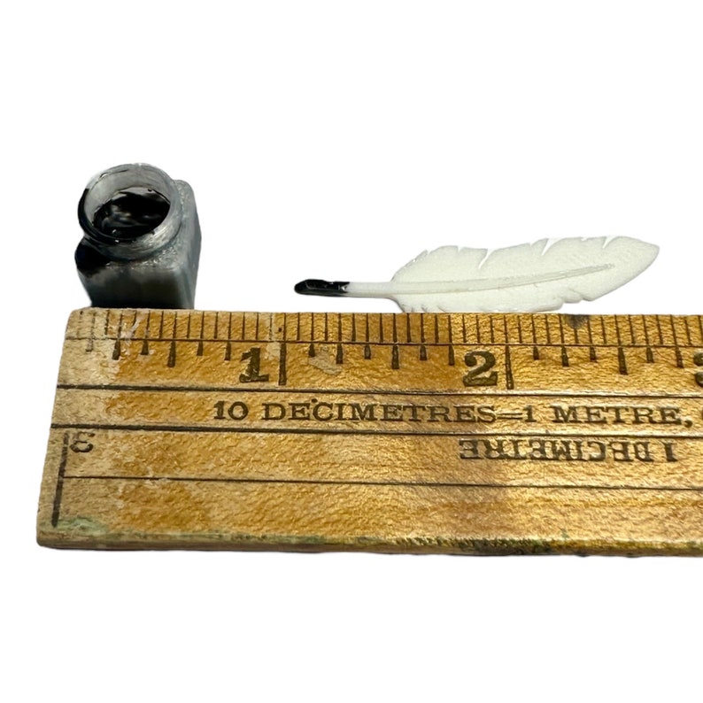 INK and QUILL Miniature, Tiny Ink Jar With Quill Pen, Mini for ...