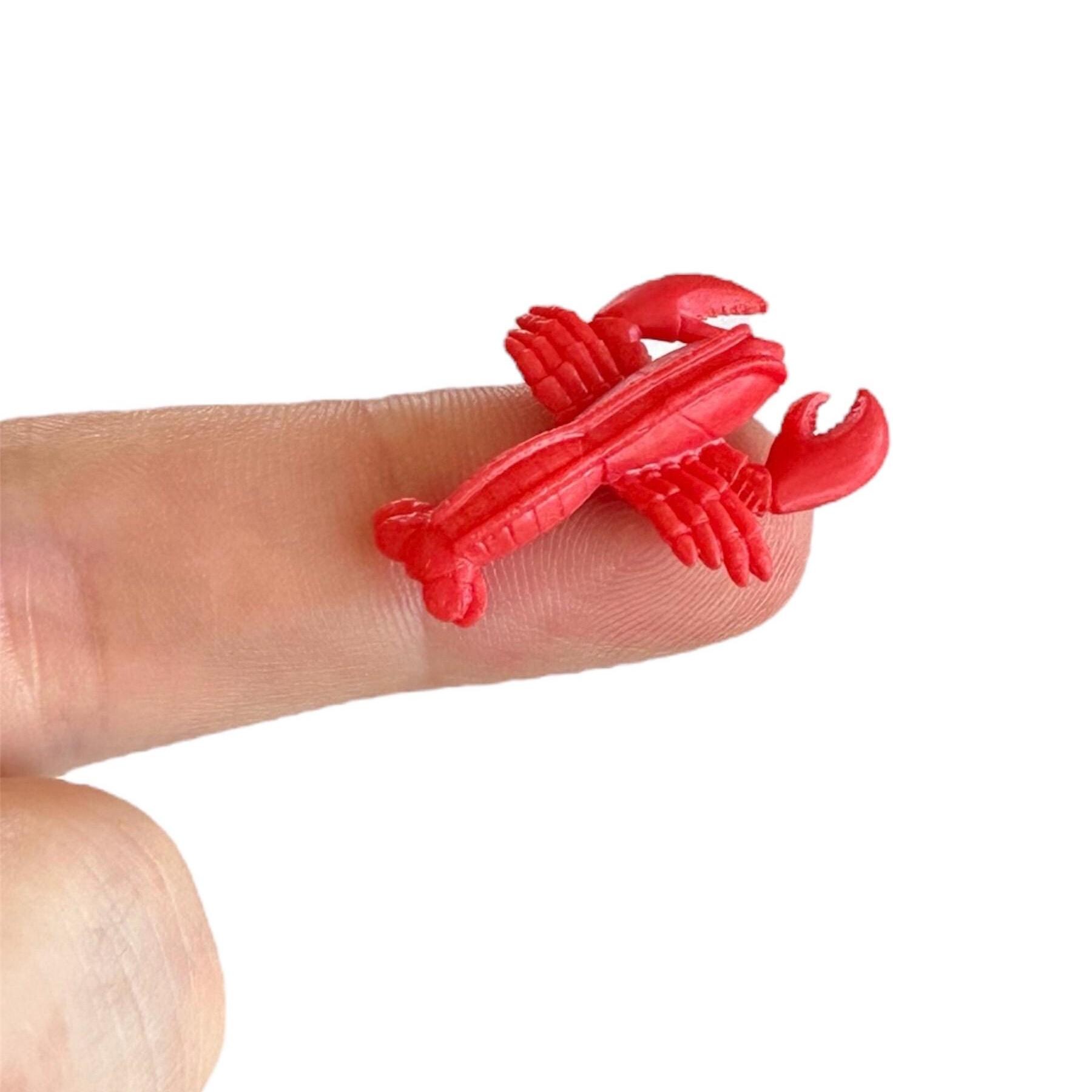 LOBSTER Miniature, Tiny Red Lobster Figurine, Ocean Animal, Letter L ...