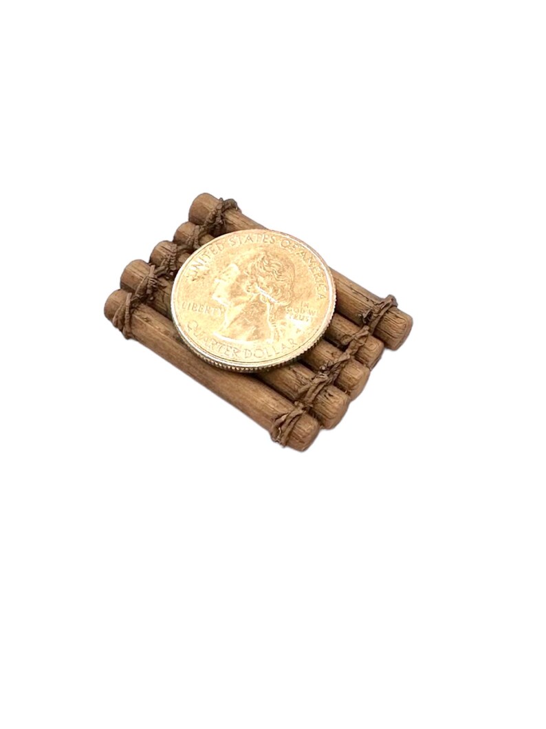 3D Printed Miniature Log Raft, Montessori Language Object, 1:150 Scale ...