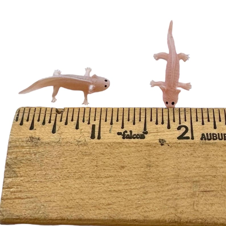 AXOLOTL Miniature, Tiny Amphibian Figurine, Salamander Mini, Montessori ...