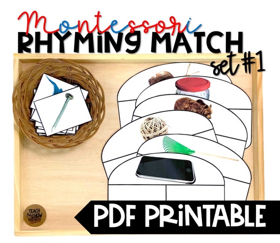 PRINTABLE Rhyming Match Mats & Picture Cards Set 1 DIGITAL - Etsy