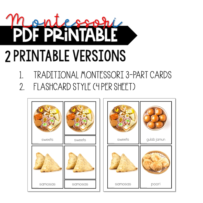 Diwali Montessori 3-part Cards, Festival of Lights Vocabulary (PDF ...
