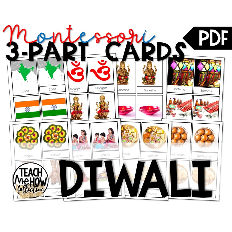 DIWALI Festival of Lights Flashcards, Holidays Around the World ...