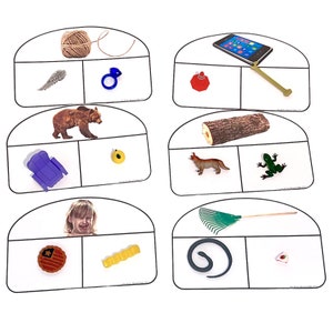 Rhyming Match Mats & REAL Objects, Set 1, Learning Activity, Montessori ...