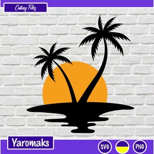 Sunset SVG PNG Vacation by the Sea Design Svg Sublimation | Etsy
