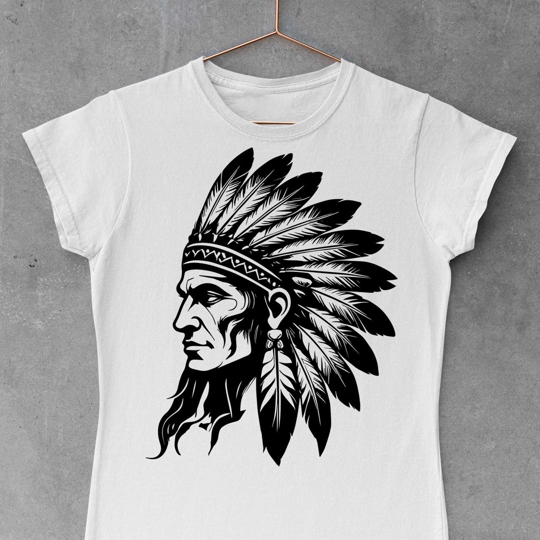 Native American Indian Svg Png Pritable Digital Download Design Retro ...