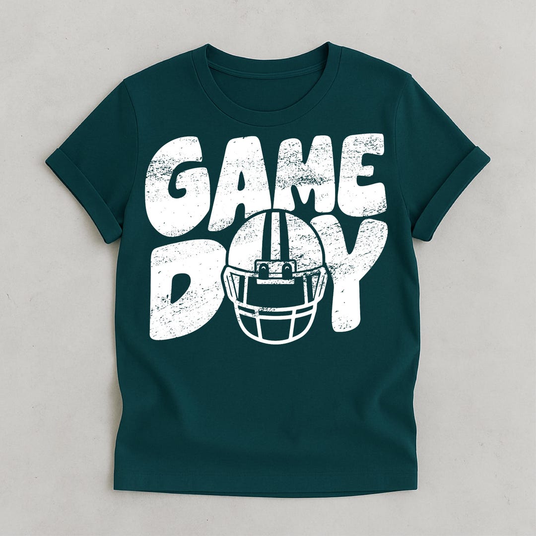 Game Day Football Helmet PNG Design for Shirts. Distressed Mascot Team ...