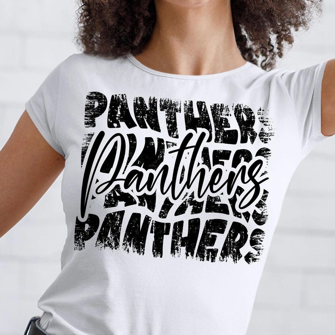 Panthers Game Day PNG – Distressed Retro Mascot Sublimation Design for ...