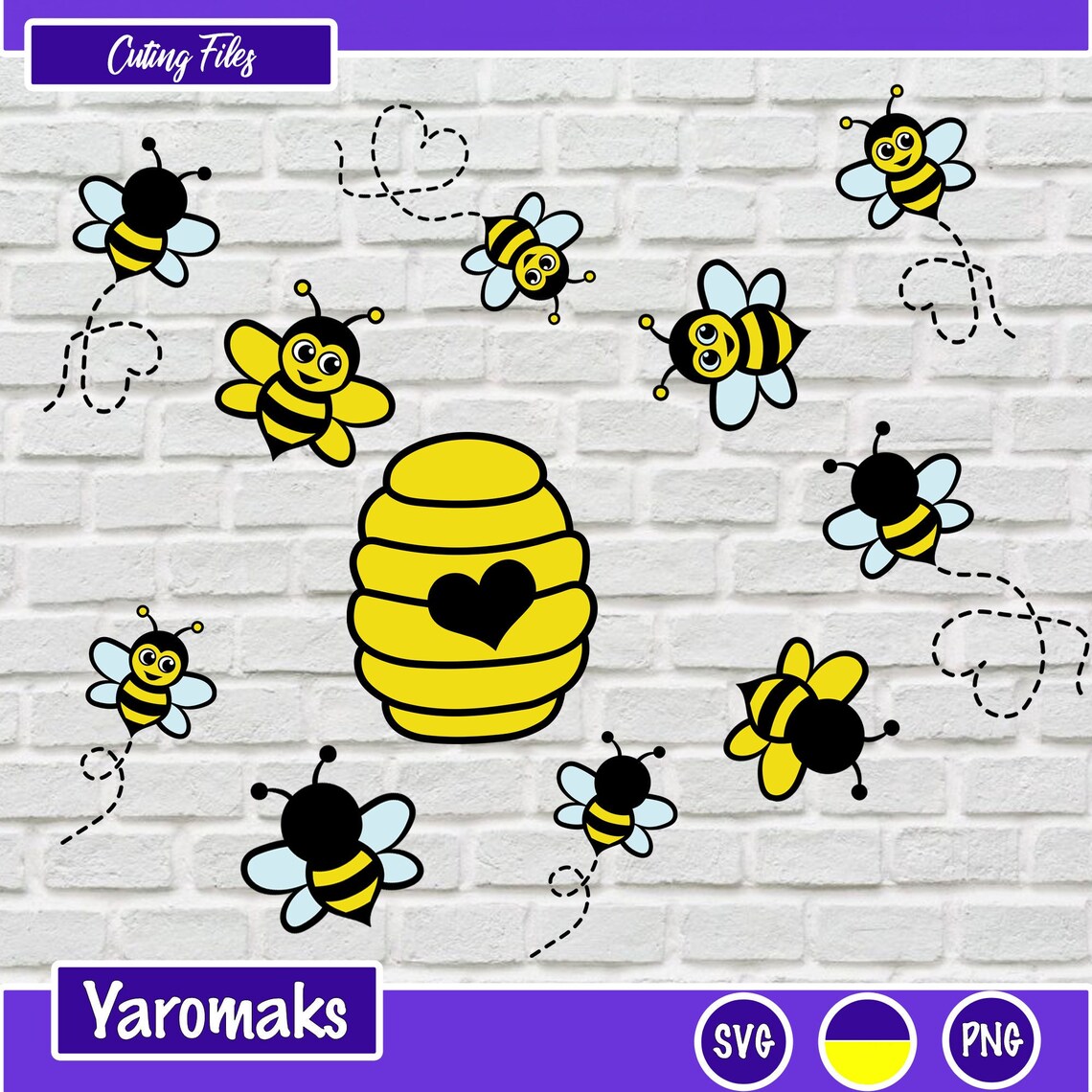 Bee SVG Bundle Honeybee Bundle Layered Cut File Bumble Bee - Etsy