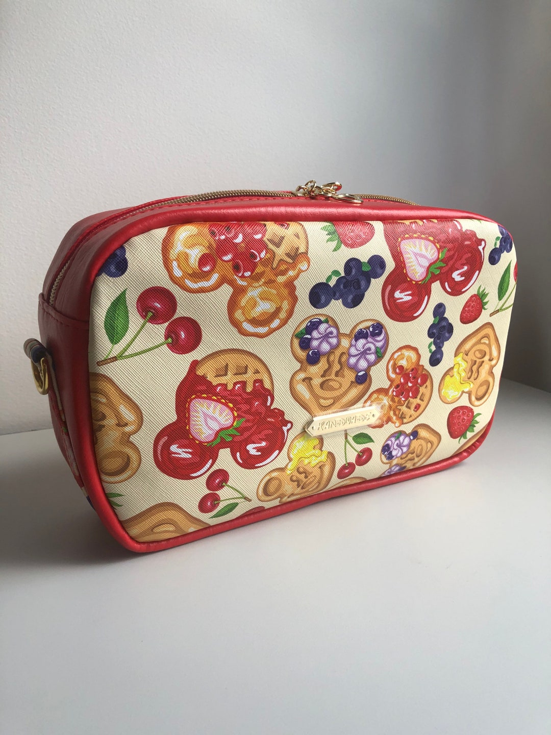 Waffles All Day Crossbody Purse Handmade Vinyl Bag Mickey Waffle ...