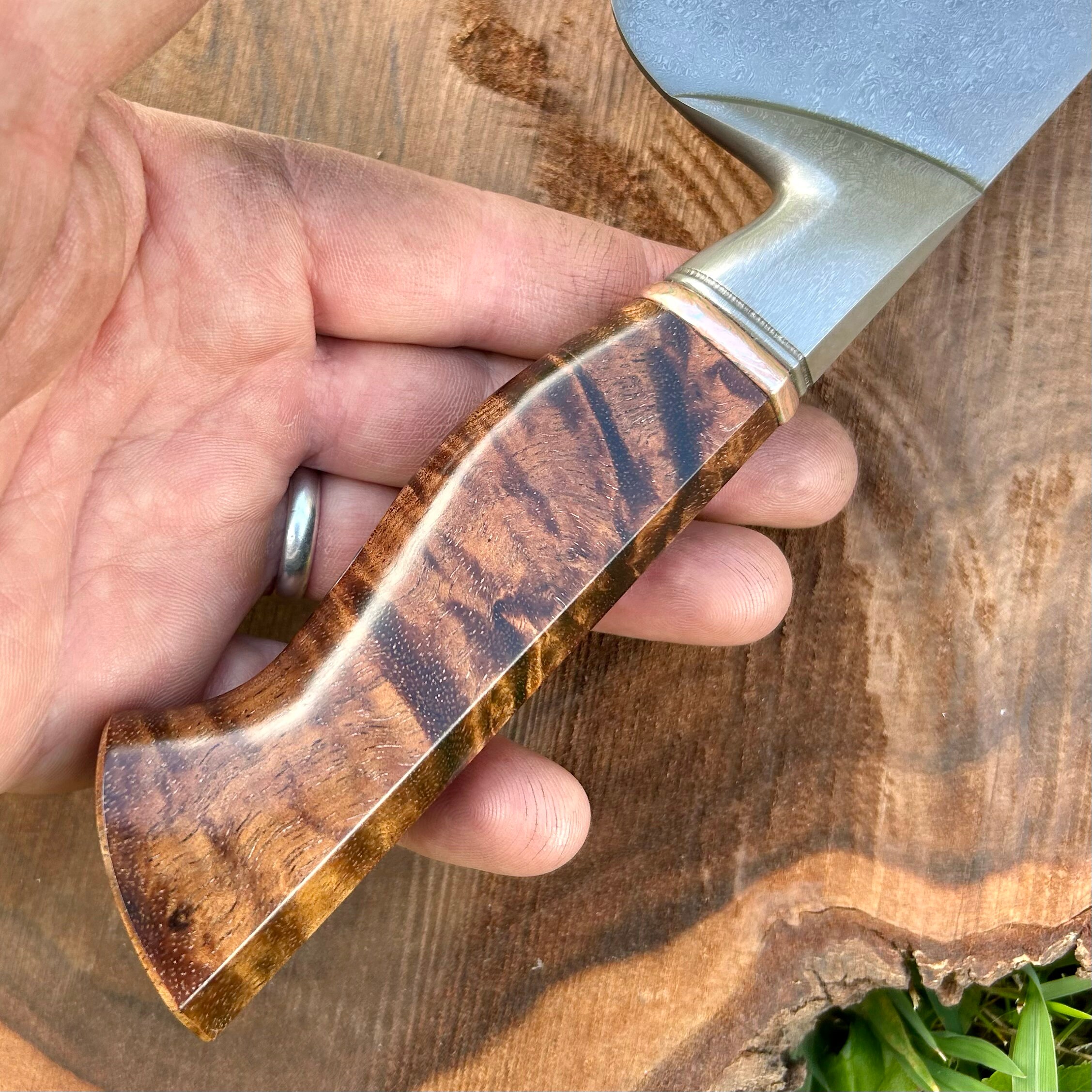 7.5 Integral Wootz Chef Knife With Mokume and Curly Koa - Etsy