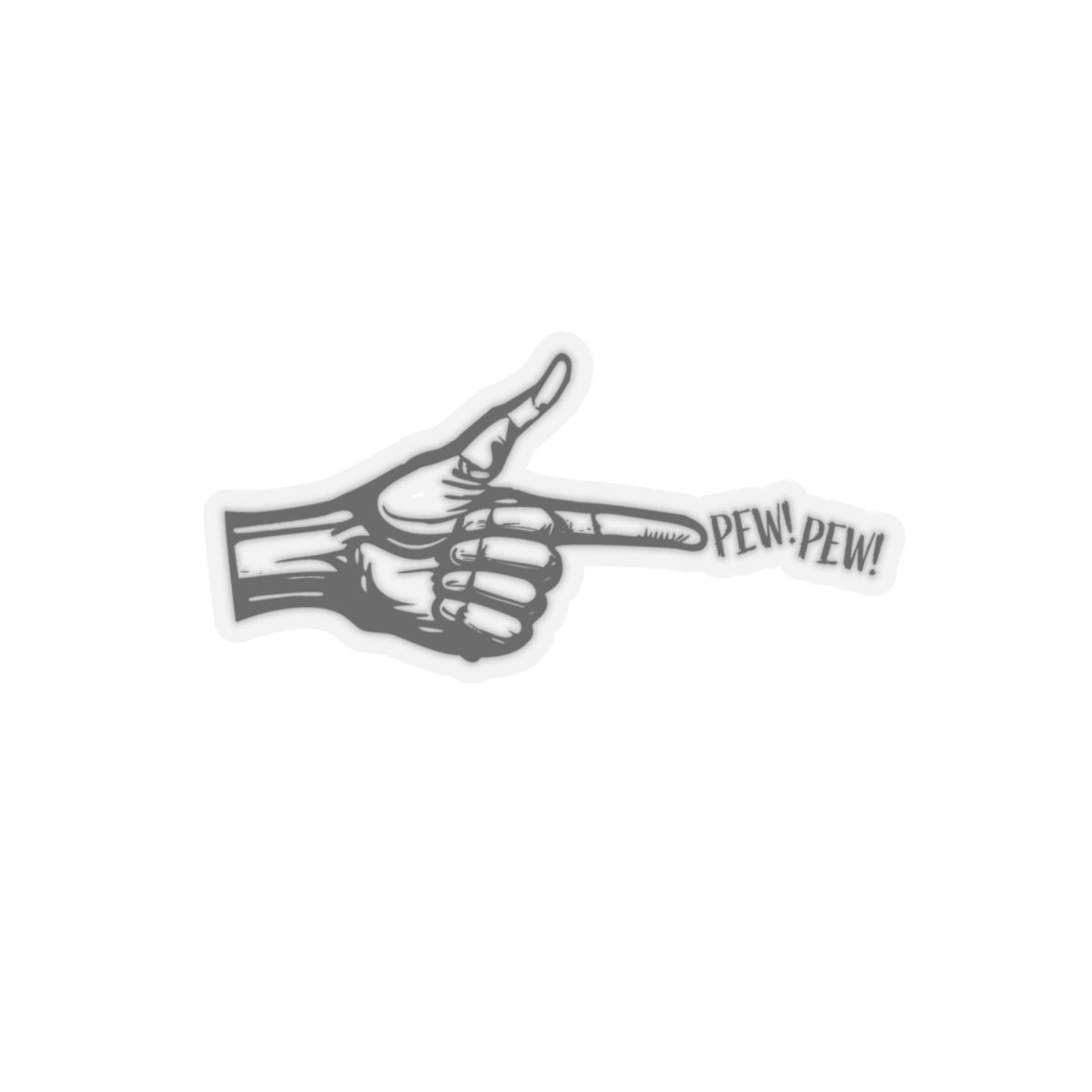 Pew. Pew. Finger Gun Funny Meme Kiss-cut Stickers - Etsy