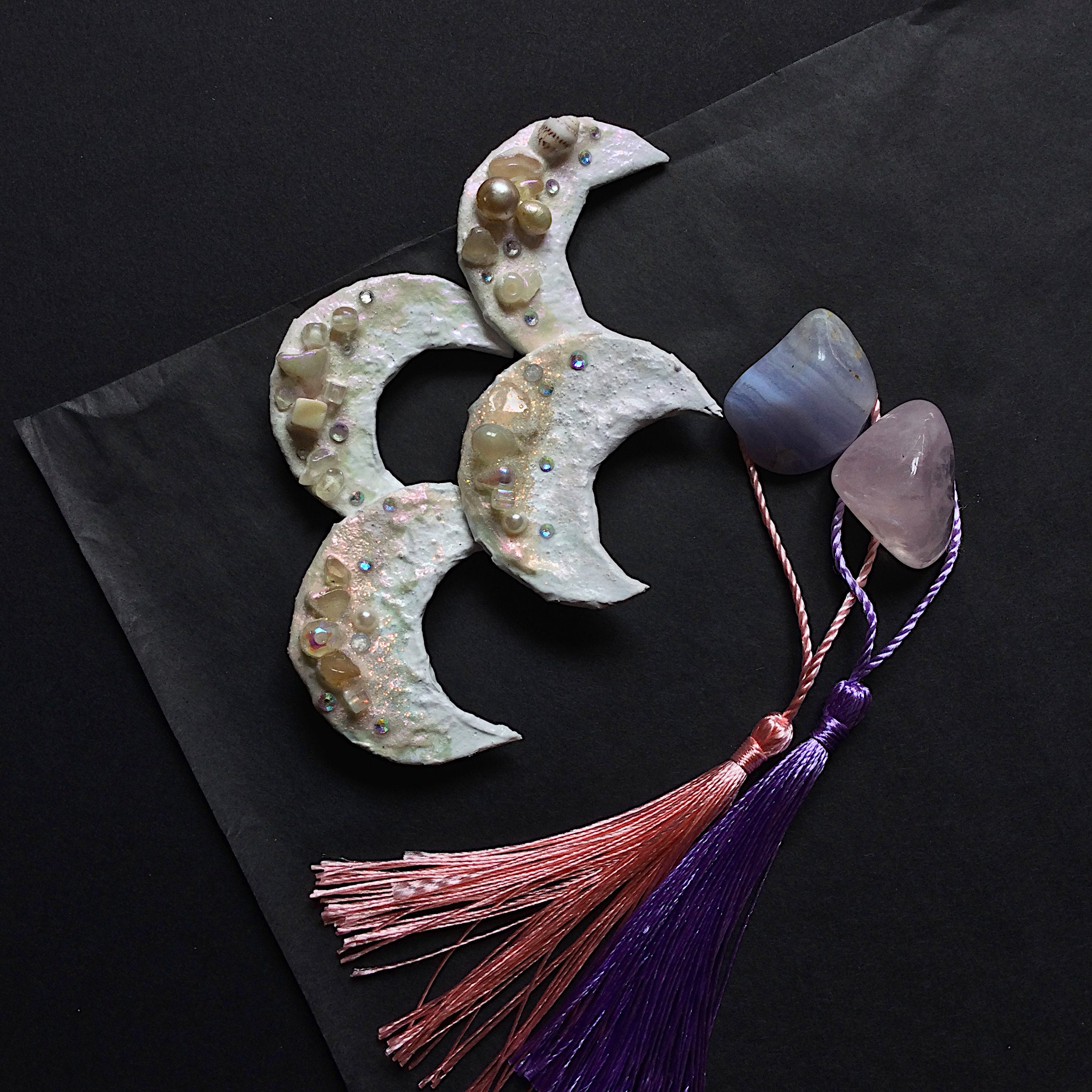 White Crescent Moon Badge Pastel Goth Accessory Witchy - Etsy