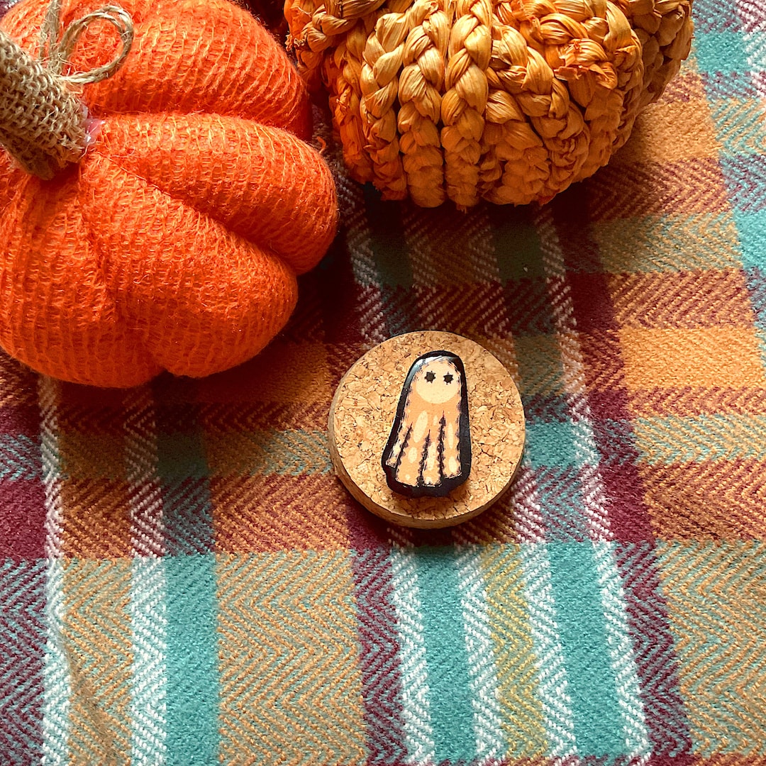 Halloween Ghost Pin Spooky Badge Gothic Accessory - Etsy