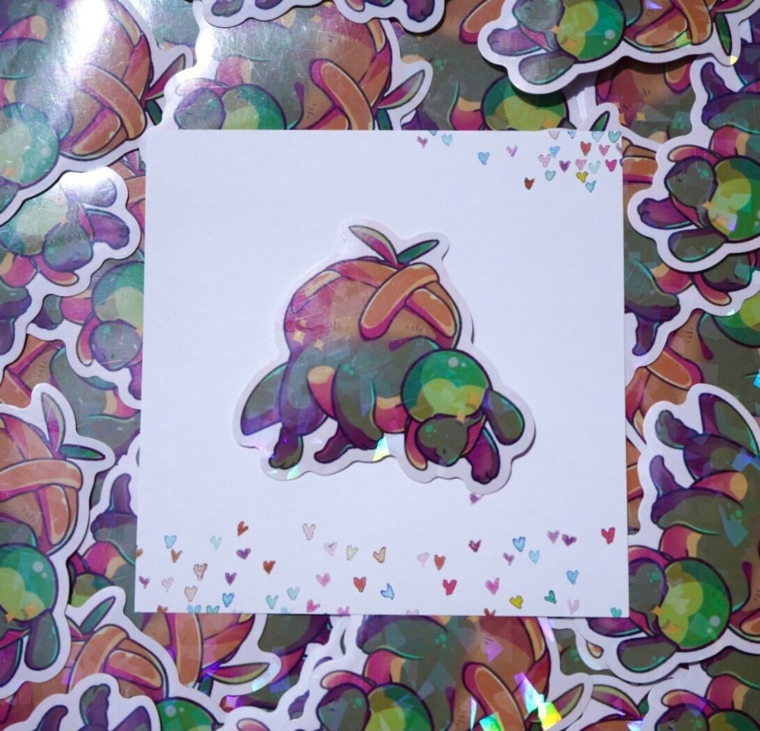 Pokemon Shiny Appletun 2.5in Holographic Vinyl Sticker - Etsy
