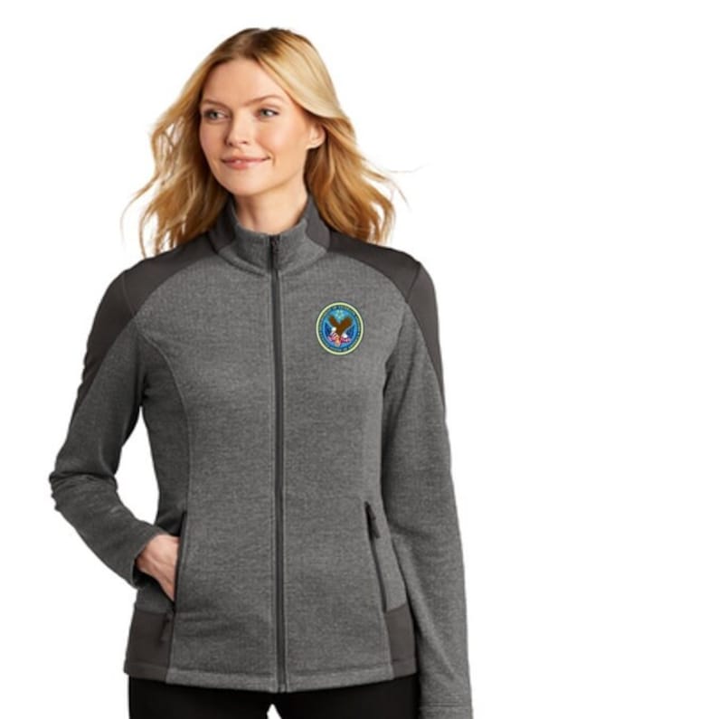 Dept. of Veterans Affairs -ladies Grid Fleece Jacket L239 - Etsy