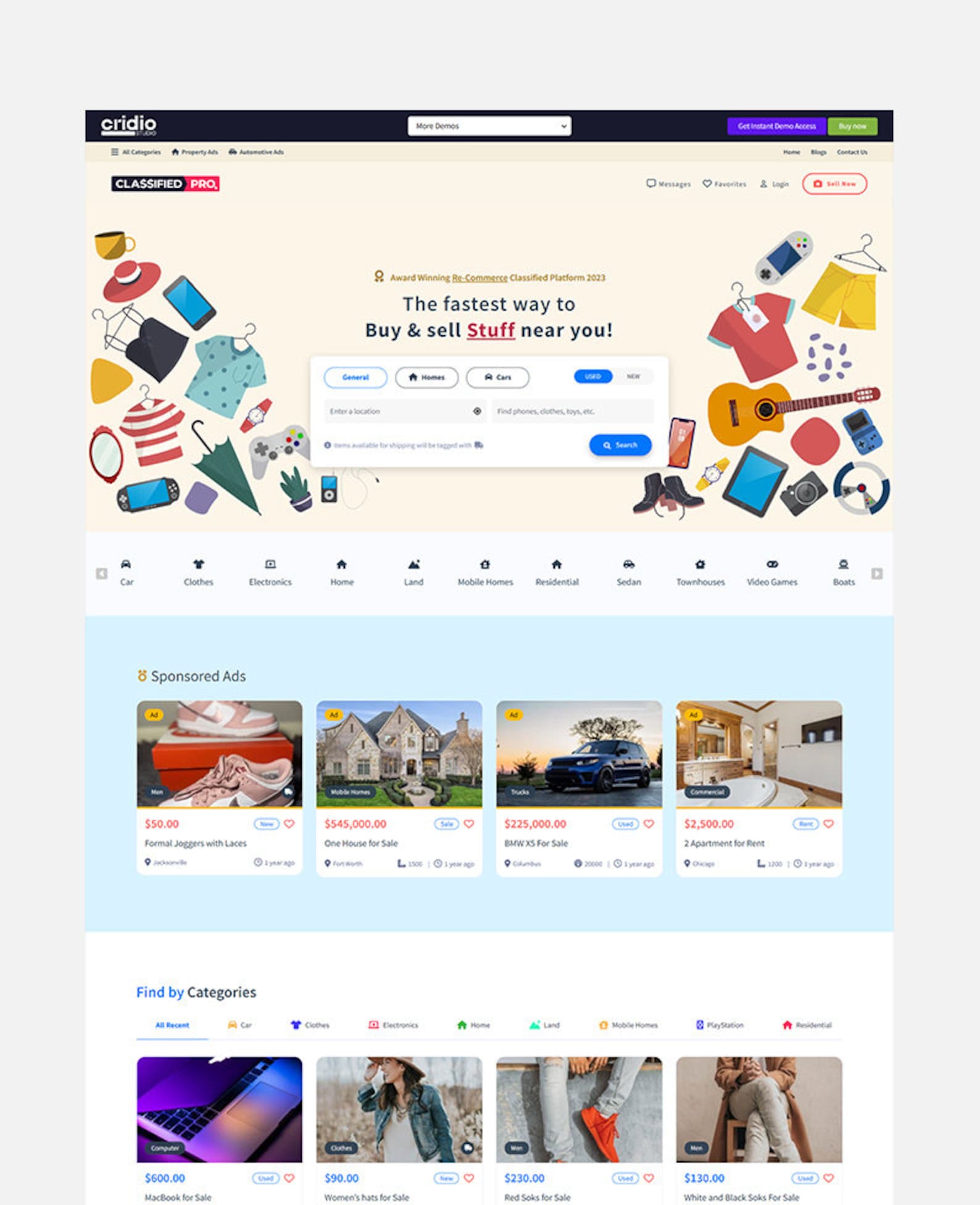 Premium Classified Pro Theme for Wordpress - Classified Pro: Local ...
