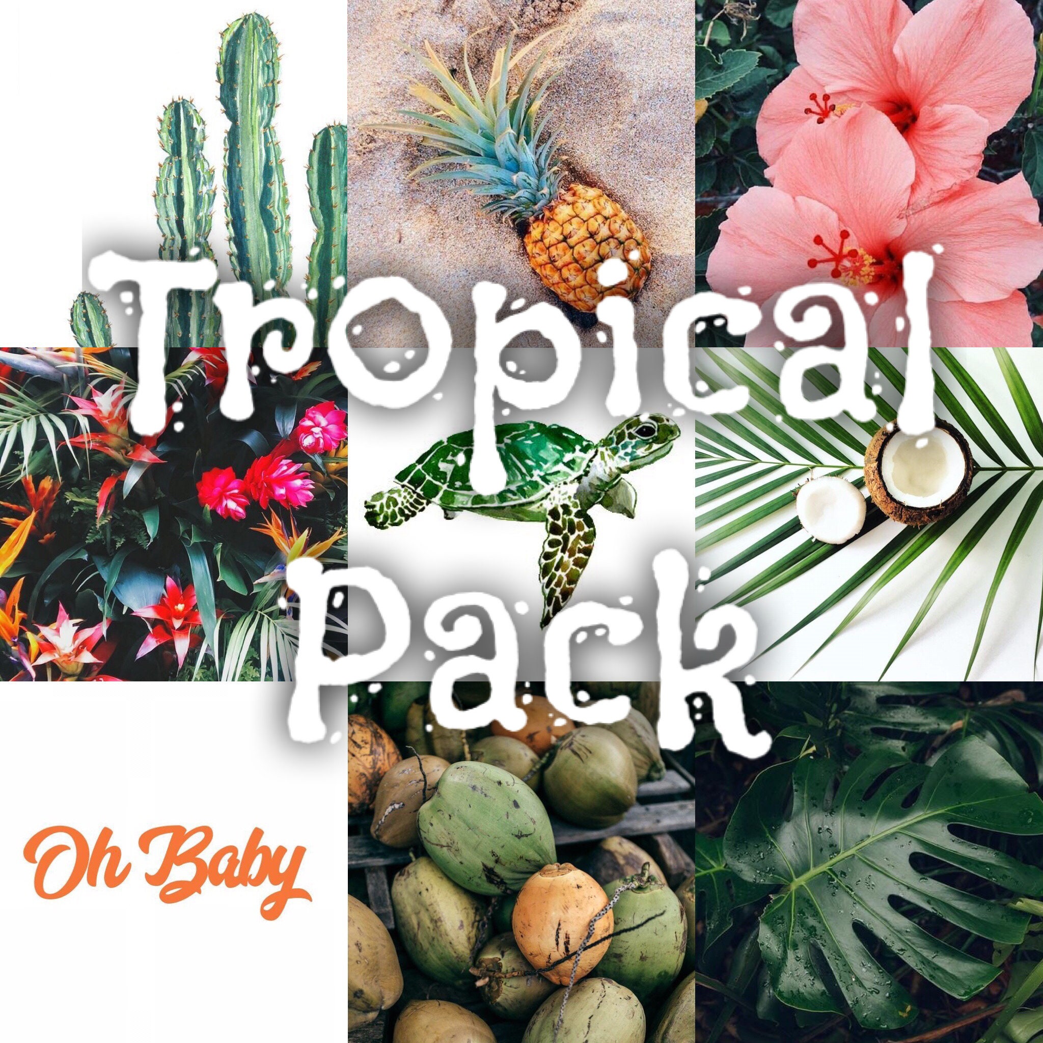 Tropical Wall Collage Kit Aesthetic Room Decor Dorm Wall Decor Teen ...