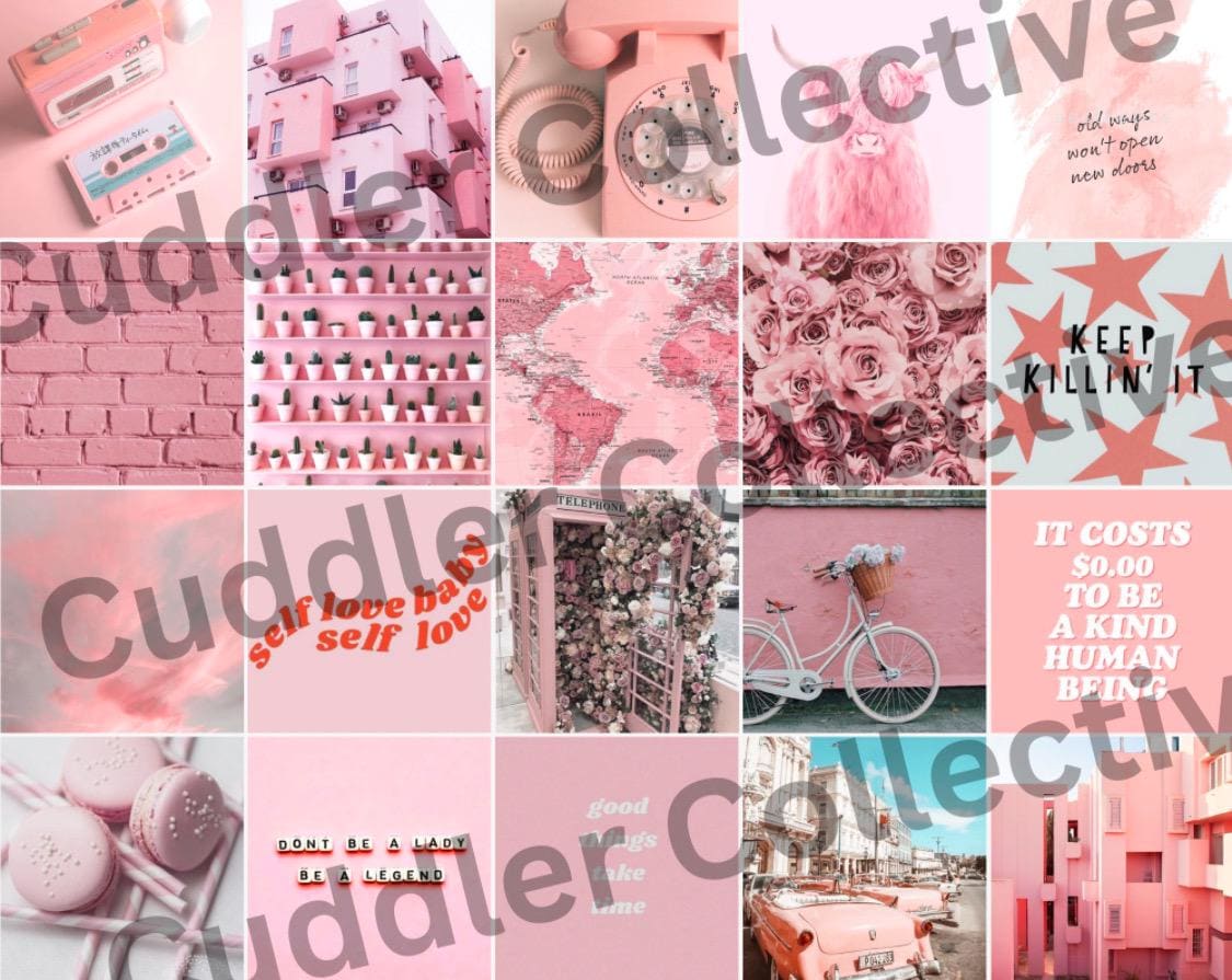 PRINTS - Pink Barbie Wall Collage Kit Aesthetic Room Decor Dorm Wall ...