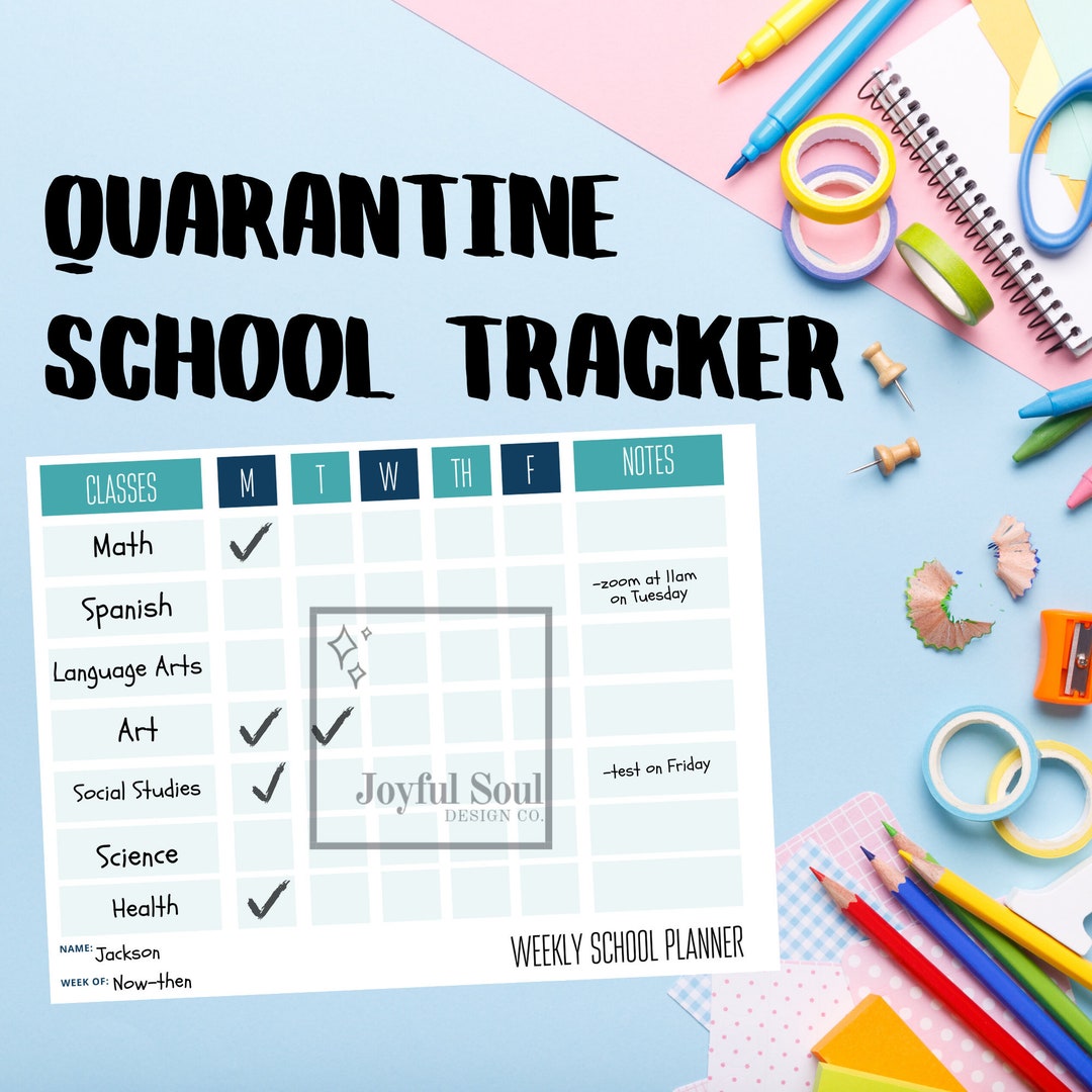 Quarantine School Tracker - Etsy