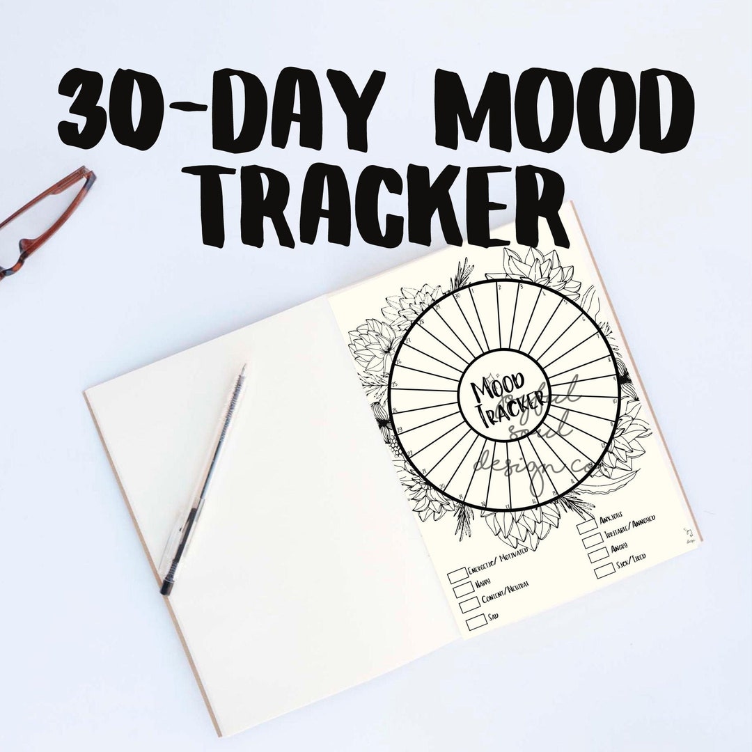 Mood Tracker/instant DOWNLOAD/ Printable Tracker/ Floral Mood Tracker ...
