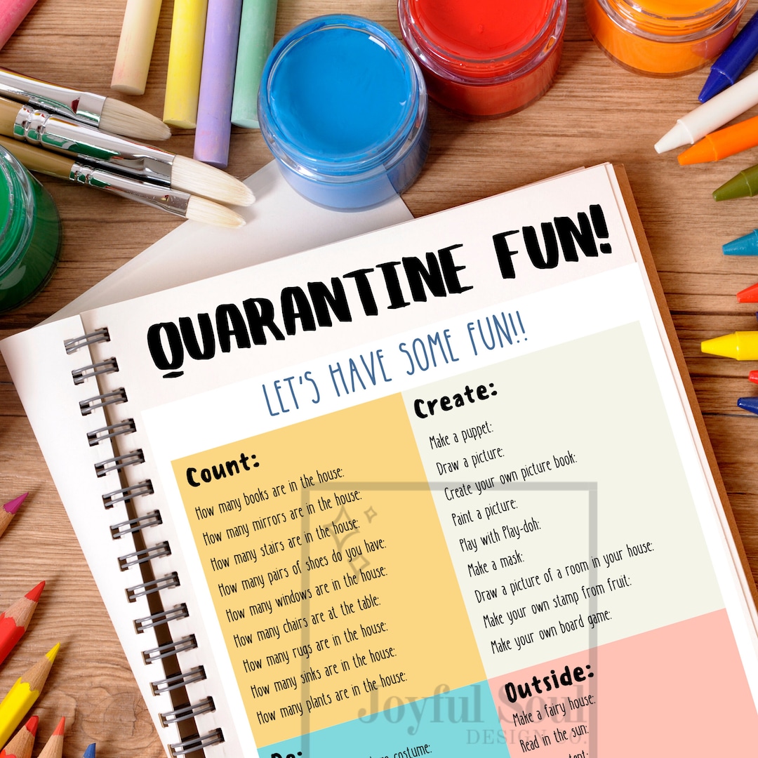 Quarantine Activity Page - Etsy