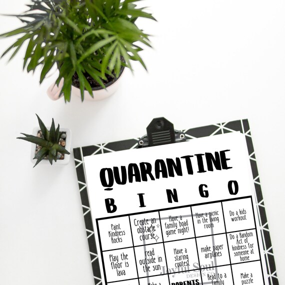 Quarantine Bingo / Home School Activities / Fun at Home/ | Etsy