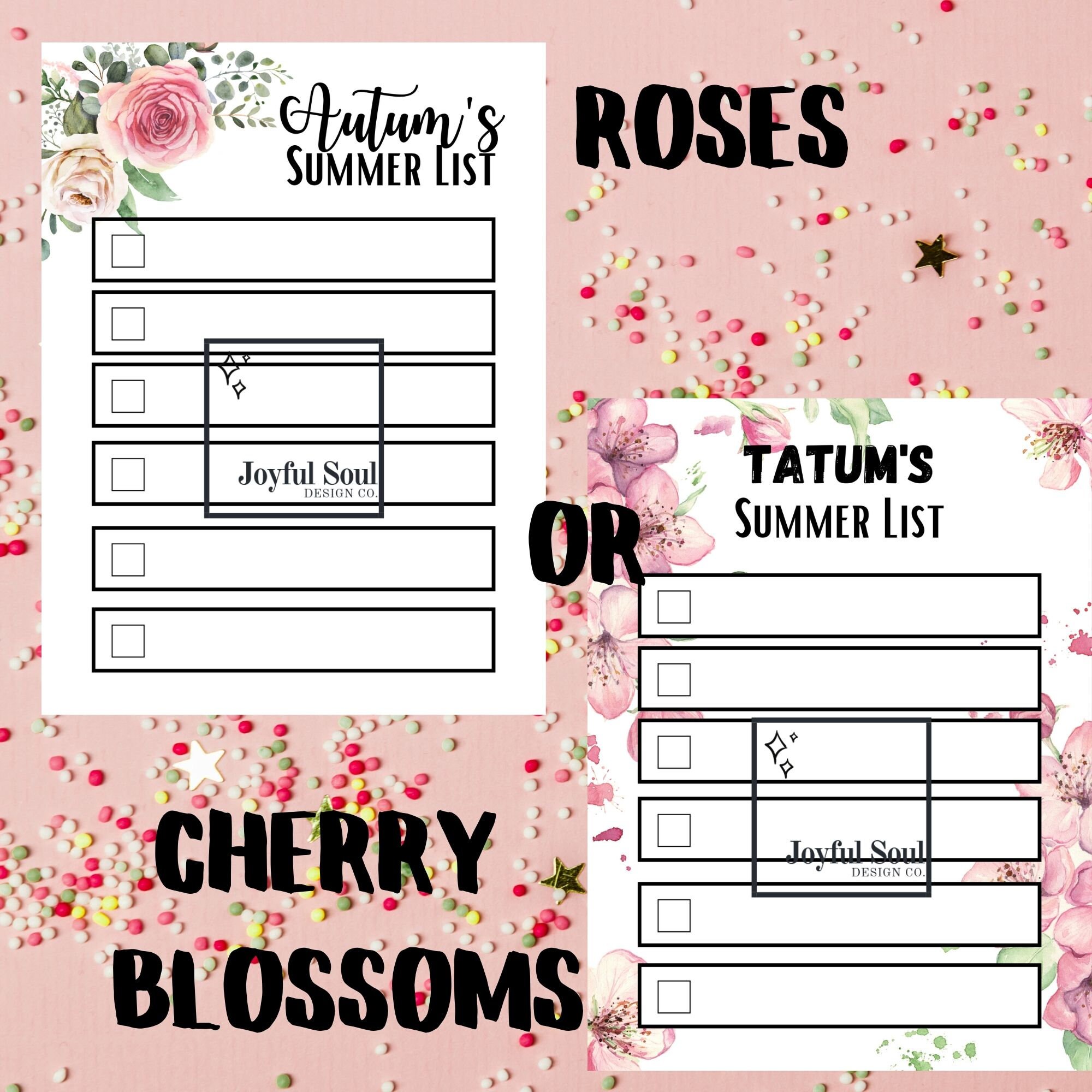 Watercolor Flower Children's Summer Tracker // Kid's Summer To-do List ...