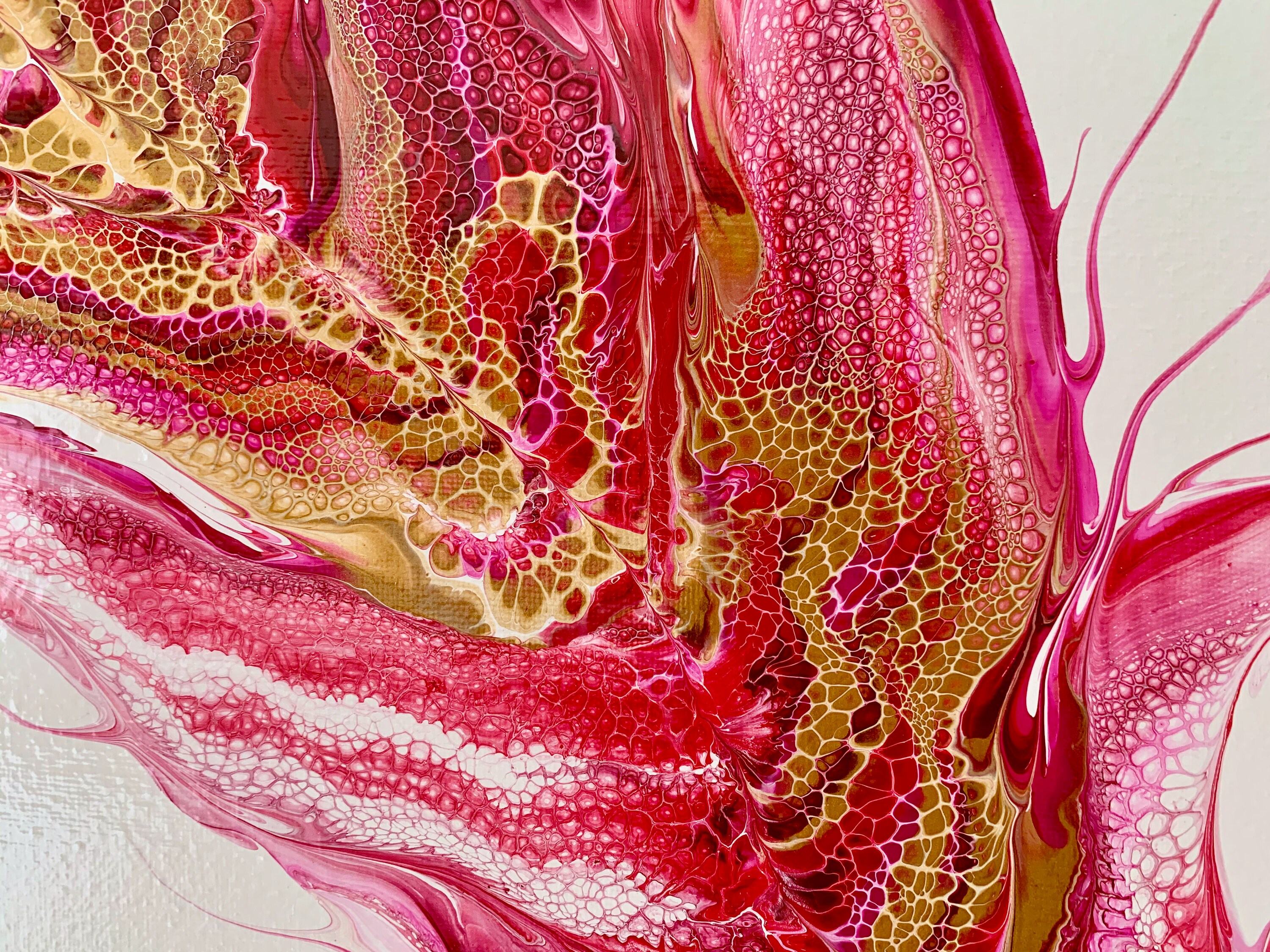 Original Abstract Acrylic Pour Painting on Canvas, Modern Canvas Wall ...