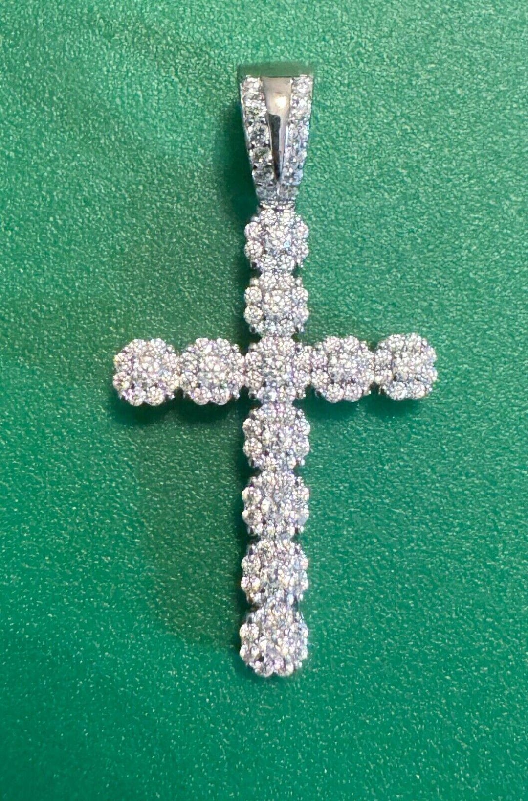 Rosette Cross in Sterling Silver With Chain - Etsy