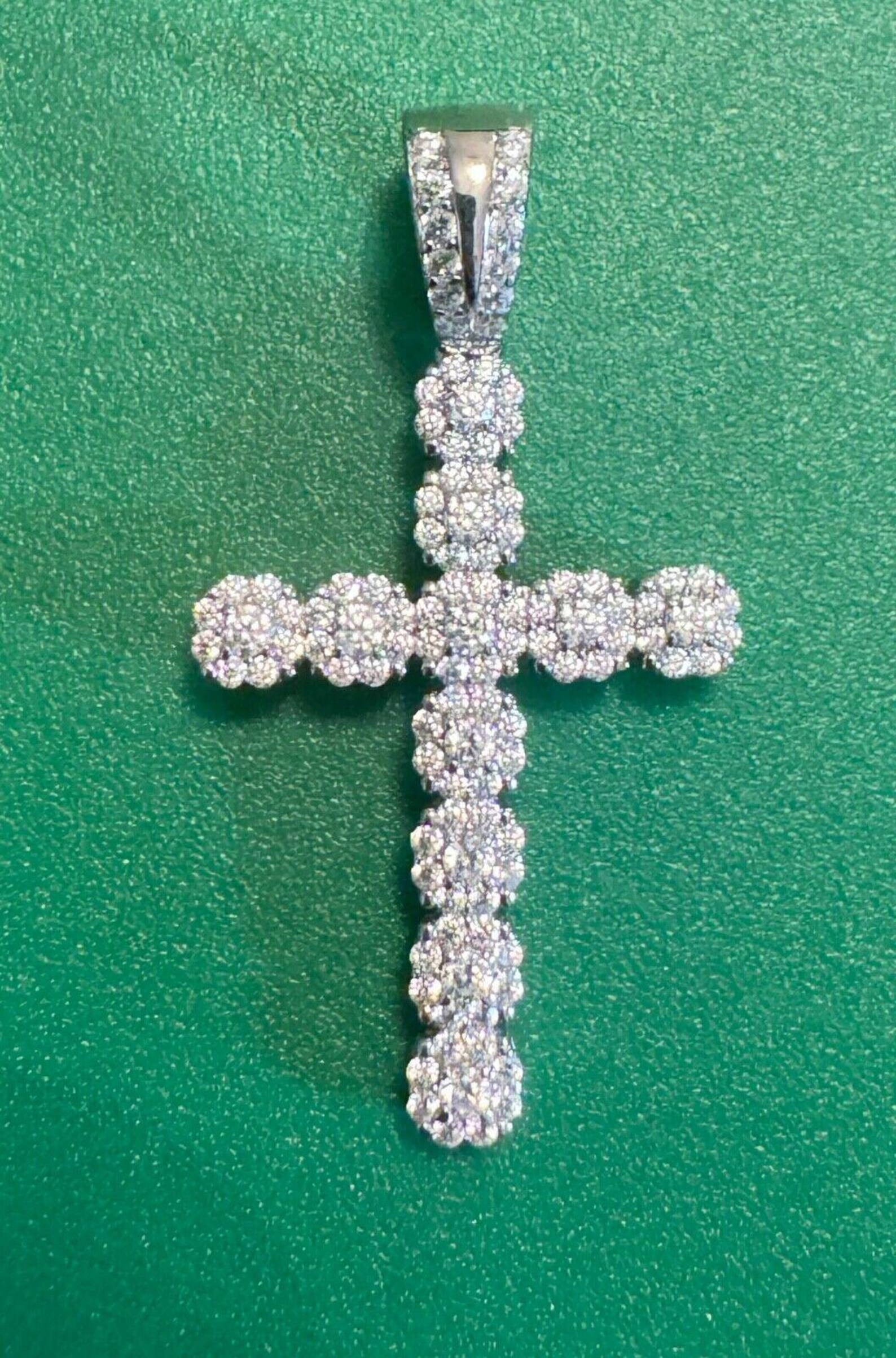 Rosette Cross in Sterling Silver With Chain - Etsy