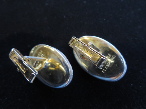 Midcentury Victoria Flemming NY Oval Gold & Amber Abs… - Gem