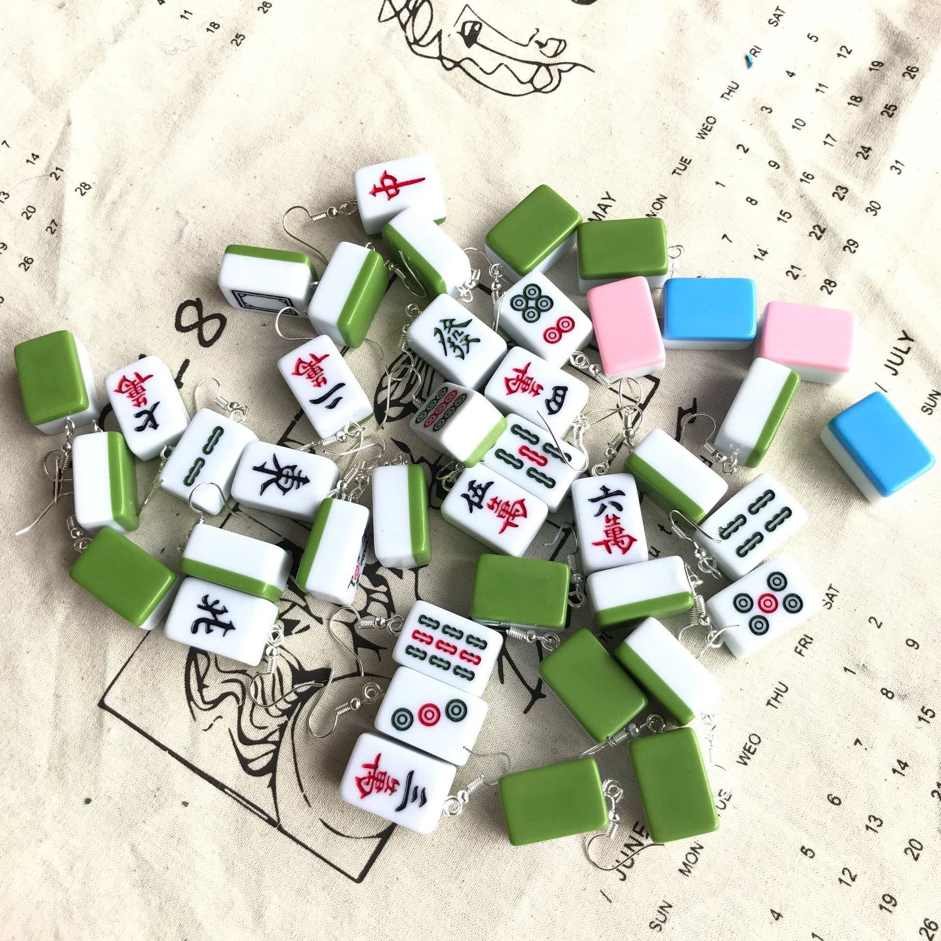 Mahjong Flower Tiles - Etsy